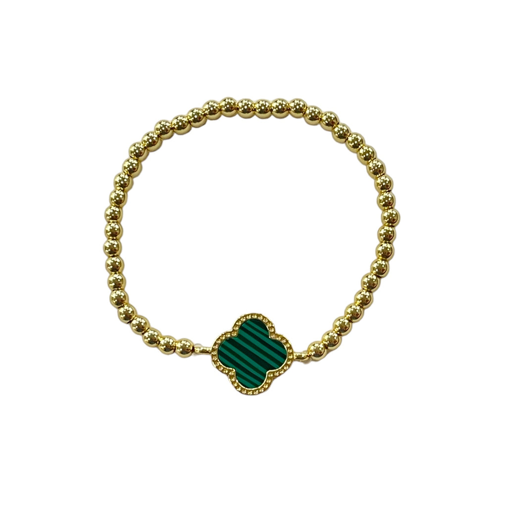 Stretch Clover Gemstone Bracelet – BEYOND BAROQUE
