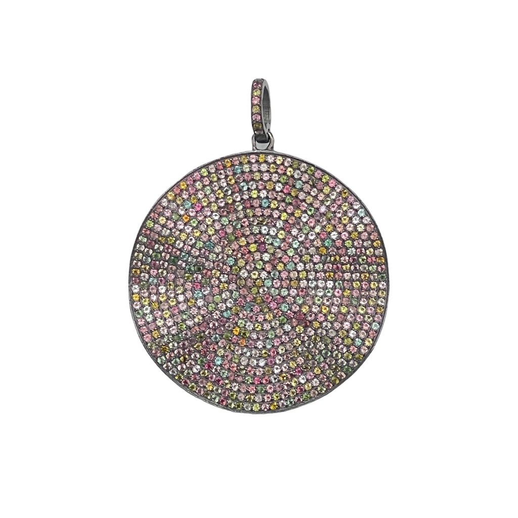 Spinel Multi Colored Disc Pendant – BEYOND BAROQUE